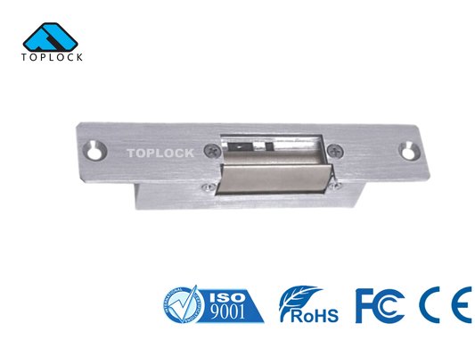 12V DC Electric Strike NO/NC with Hock for Glass Door, NO,NC Type Option and Stainless Steel Plate