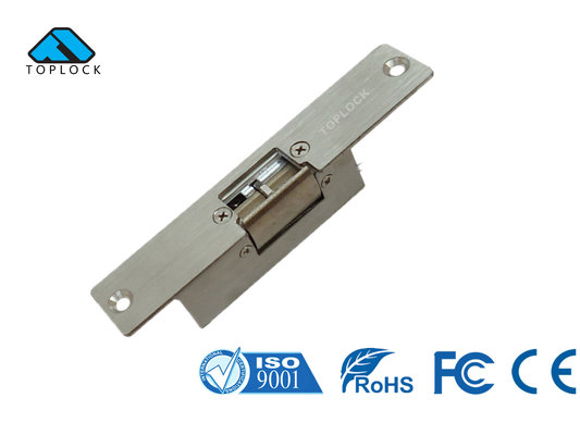 12V DC Electric Strike NO/NC with Hock for Glass Door, NO,NC Type Option and Stainless Steel Plate
