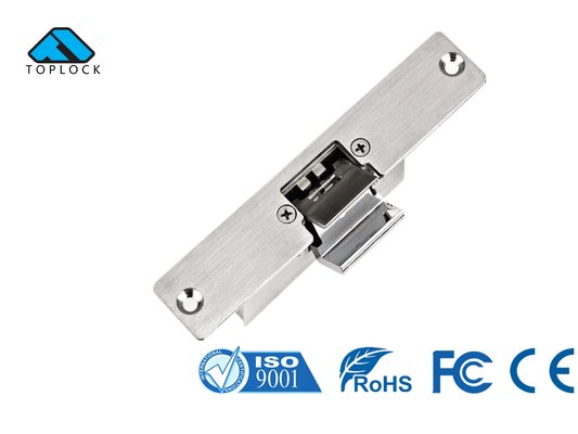 12V DC Electric Strike NO/NC with Hock for Glass Door, NO,NC Type Option and Stainless Steel Plate