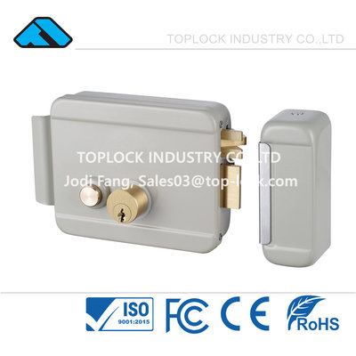 Electric Lock For Gate Rim Lock With Separated Fixed Cyinder With Access Control System