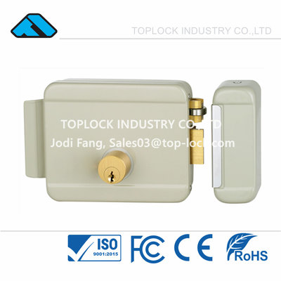 12V DC Electric Lock for Door Electric Rim Lock with Double-End for Left Open with Roll/Hock Latch
