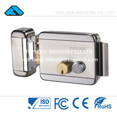Electric Rim Locks for Gates with Double-End Solid Brass Cylinder for Right/Left Open