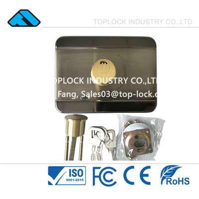 12V DC Intelligent Gate Lock Electric Motor Lock Compliance with Access Control System Double Cylinder