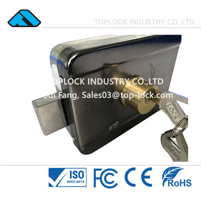 12V DC Intelligent Gate Lock Electric Motor Lock Compliance with Access Control System Double Cylinder