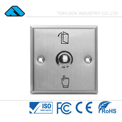 NO/NC Stainless Steel Door Push Button Switch For Door Entrance, Easy Installation with Electric Rim Lock