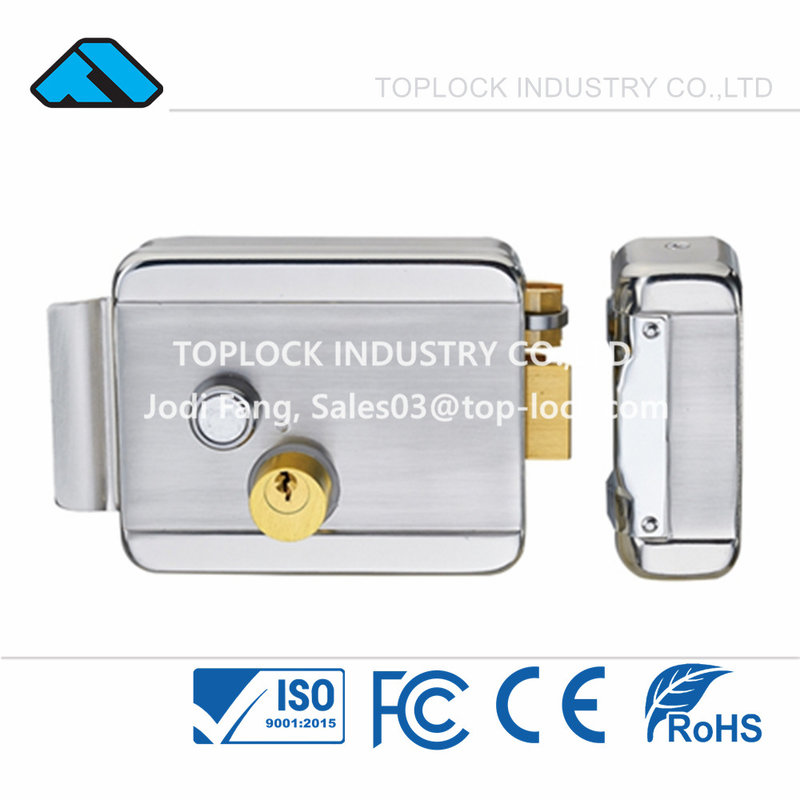 Quickset Electronic Lock Electric Rim Locks for Gates Right Open Door with Fixed Cylinder