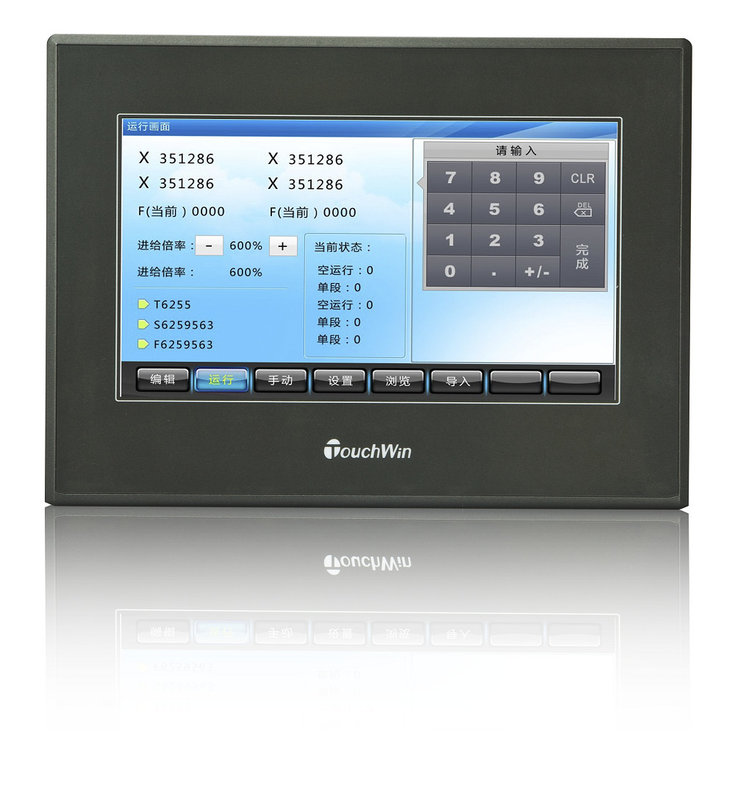 RS232 Industrial HMI Display Touch Screen USB-A Port With Flash Disk DC 24V