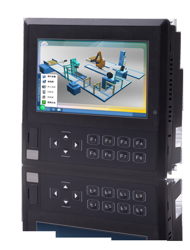 Omron Integrated PLC And HMI NPN / PNP RS485 Serial Port USB Port , 800 x 480 Pixel
