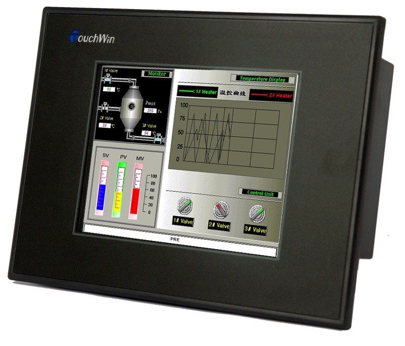 8'' LCD USB Port Industrial HMI 128MB ROM , 800 x 600 Resolution , C Macro Programming