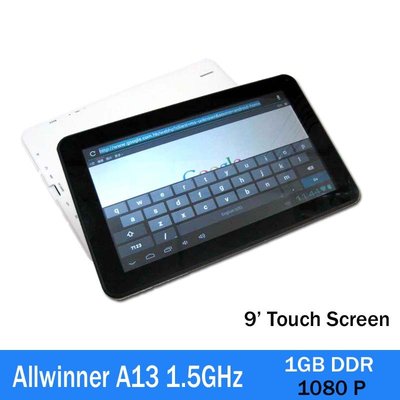 pantalla capacitiva 1080p de la PC de la tableta del panel táctil de 3g Allwinner A13 1.5ghz
