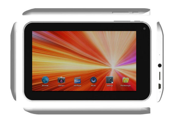 7inch corteza A8 de Allwinner A13 del androide 4,0 5 Tablet PC androides capacitivos M734 del panel táctil de Google del punto