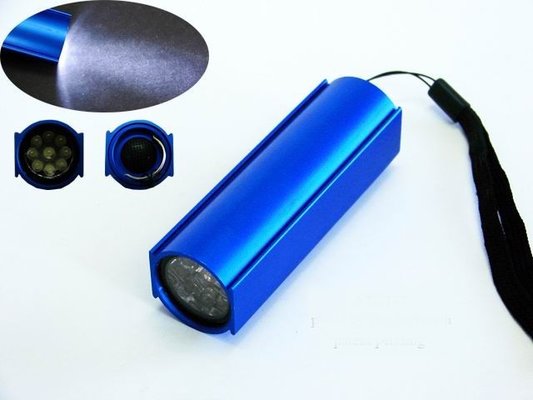 Mini linternas de LED al aire libre de alta calidad ND90041 del azul 9 LED con 3 pilas AAA