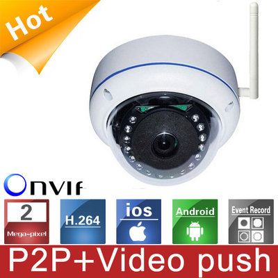 mini cámaras de seguridad de la red IP de la cámara de seguridad de la visión nocturna de la gama larga de 2MP HD