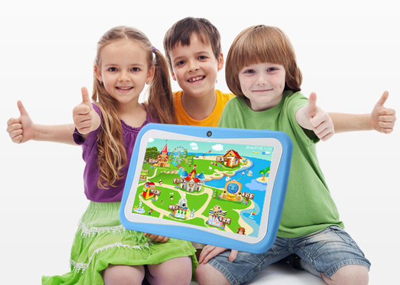 金属の公衆は教育タブレット、タブレットのアンドロイド 4.4 のカメラを学んでいる子供をからかいます