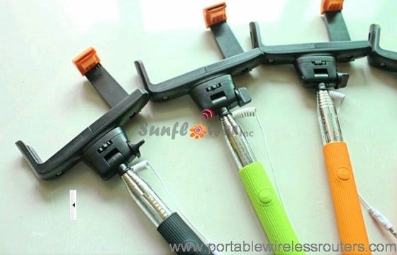 monopod del selfie del smartphone del iPhone 5/5s Blackberry con el alambre colorido