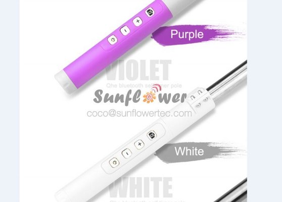 Etiqueta engomada extensible del selfie del monopod del teléfono móvil con el obturador de cámara de Bluetooth
