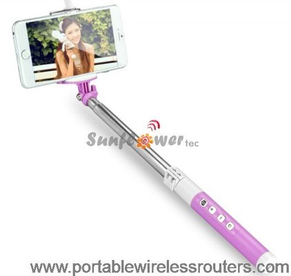 Etiqueta engomada extensible del selfie del monopod del teléfono móvil con el obturador de cámara de Bluetooth