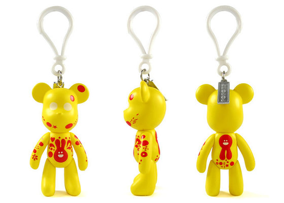 Pequeño llavero principal rotativo del oso del plástico POPOBE para/los 8.2cm los accesorios del teléfono móvil 3"