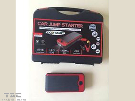 Equipo rojo del arrancador del salto 12000mAh con el interruptor casero y del coche de Adpator del teléfono móvil