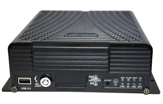 Seguridad móvil DVR del vehículo HDD con la cámara IP 2-CH, el disco duro y el almacenamiento de tarjeta del SD para el taxi