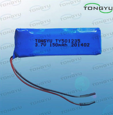 batería 150mAh del polímero de litio 501235 3.7V con el PCM para los auriculares bluetooth