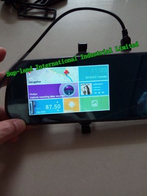 アンドロイド 4.0 GPS 車の背面図ミラー monitor+DVR+Wifi+Map+Bluetooth のヘッドホーン、最もよい価格