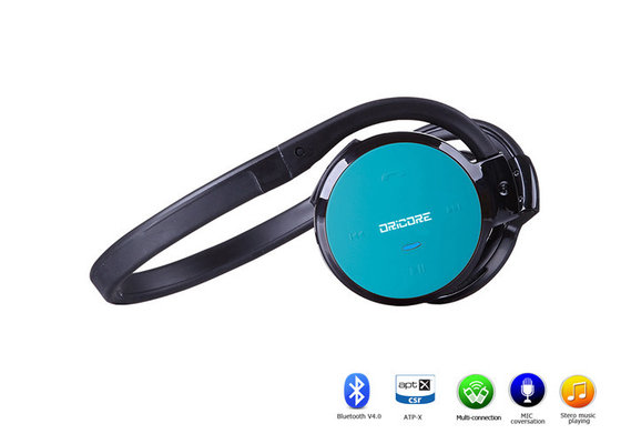 首の屋外スポーツの無線 Bluetooth 4.0 のステレオ ヘッドホーンの後ろの赤い方法