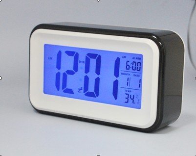 電子デスクトップのカレンダー、電子大画面の LCD のカレンダーの目覚し時計
