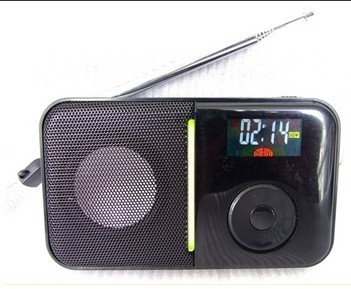Altavoz de la radio de la tarjeta del USB con la linterna de neón