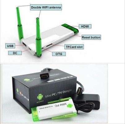 Apoio esperto Bluetooth do núcleo RK3188 XBMC do quadrilátero da caixa da tevê Strick do andróide 4,2 duplos da antena J22