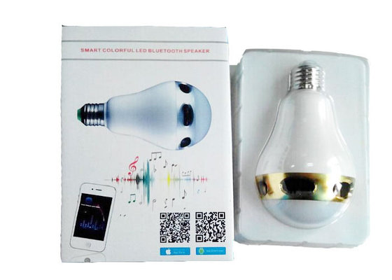 Bulbo casero promocional del bulbo de la radio LED con plata/oro del altavoz de Bluetooth