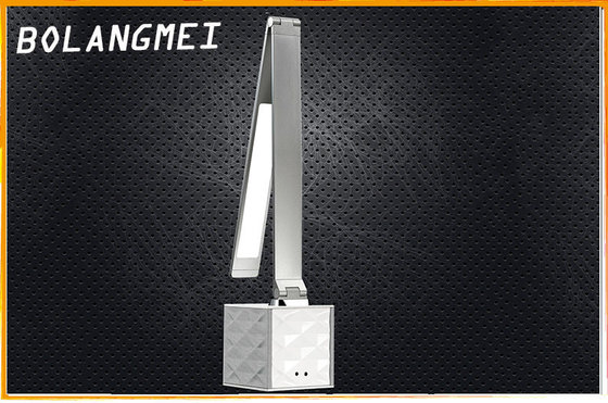 lámpara de mesa del metal LED del sensor del tacto de la voz 18W con plata + blanco del altavoz de HD Bluetooth