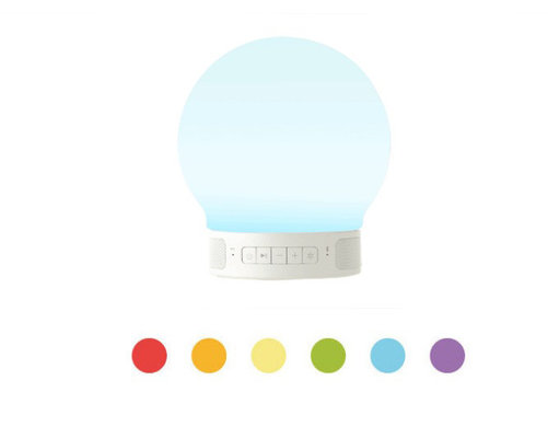 Os oradores exteriores portáteis recarregáveis de Bluetooth com despertador/conduziram a luz