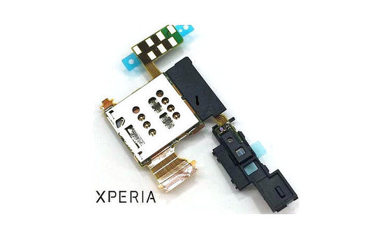 Peças de reparo do suporte da bandeja do soquete do entalhe do cabo do cabo flexível do cartão de Sim do telefone móvel do íon de Sony Lt28h Xperia