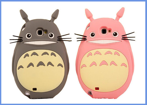 iPhone/4 cubierta suave del teléfono móvil del silicón de Totoro 3D de la historieta linda 6/5S
