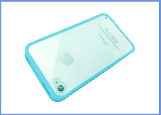 Caixa transparente feita sob encomenda do telefone móvel com quadro médio do silicone para o iPhone 4/5/5S/5C