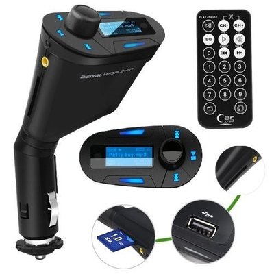Transmisor FM inalámbrico del reproductor Mp3 del coche del equipo del LCD con el azul remoto de la ranura del USB SD MMC