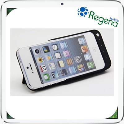Batería portátil 4200mah de los accesorios del teléfono móvil para el caso del cargador del iphone 5 con el soporte
