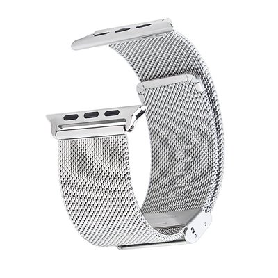 Muñeca de la correa de reloj de la malla del acero inoxidable 0.6m m con plata del adaptador