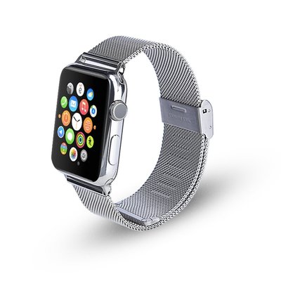 Muñeca de la correa de reloj de la malla del acero inoxidable 0.6m m con plata del adaptador