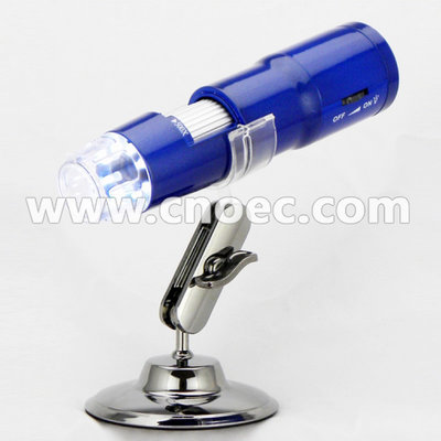 Microscopio de mano azul del Portable 200x Digitaces con la luz blanca LED A34.4105