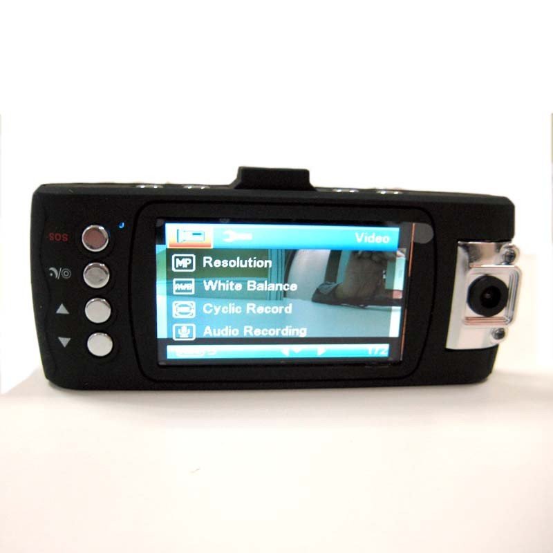 2.7"レコーダーの保証車のブラックボックスの dvr のカメラを運転する tft スクリーン H.264 の hd の倍レンズ デュアル・チャネル 1080p