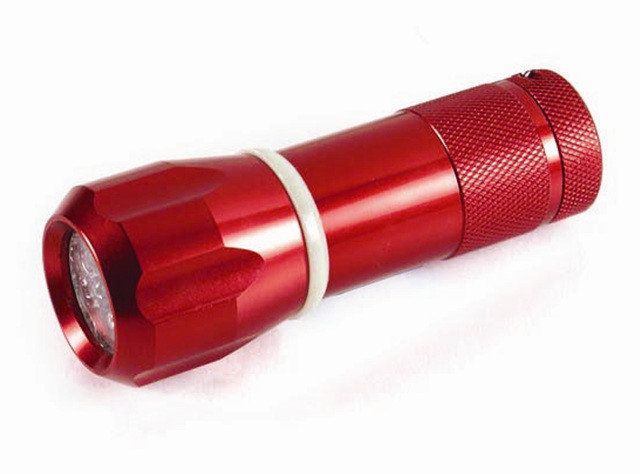 Super brillante rojo 9 Portable llevó 3 AAA Mini LED linternas ND90004