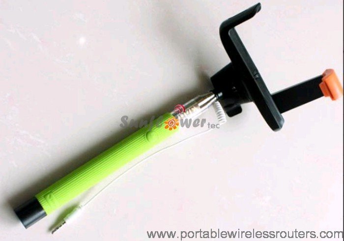 monopod del selfie del smartphone del iPhone 5/5s Blackberry con el alambre colorido