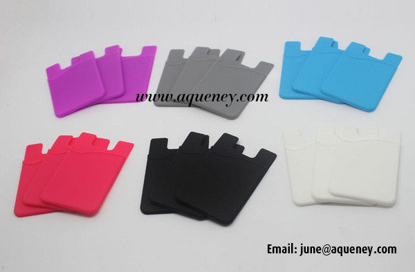 Compre accesorios vendedores calientes del teléfono móvil silicón colorido cartera elegante con la impresión del logotipo