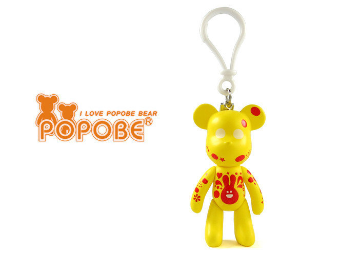 Pequeño llavero principal rotativo del oso del plástico POPOBE para/los 8.2cm los accesorios del teléfono móvil 3"