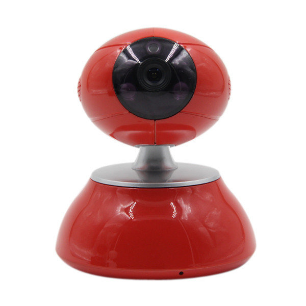 Rojo cámara IP de 360 grados/cámara de seguridad caseras elegantes de la casa con el OS integrado de Linux