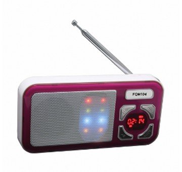 Cartão feito sob encomenda de USB do chifre da alta fidelidade e oradores recarregáveis do diodo emissor de luz mini com rádio de FM