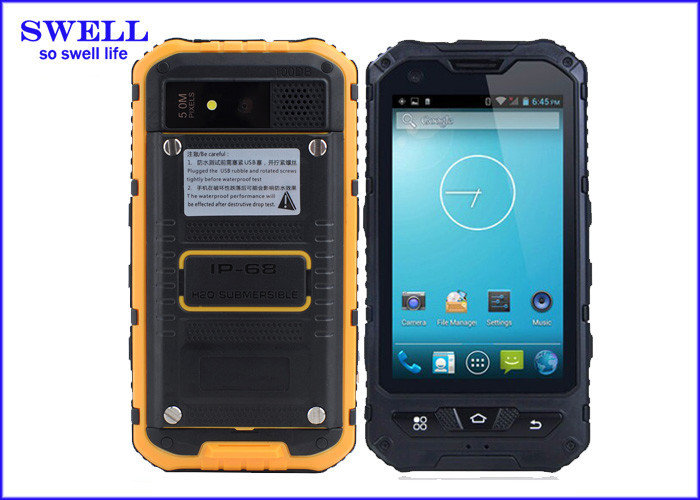 NXP544 NFC A8 の黄色い黒のアンドロイド 4.2.2 の険しい IP67 Smartphone