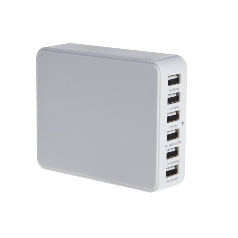6 accesorios del adaptador de viaje del cargador USB del puerto para los teléfonos móviles/tableta